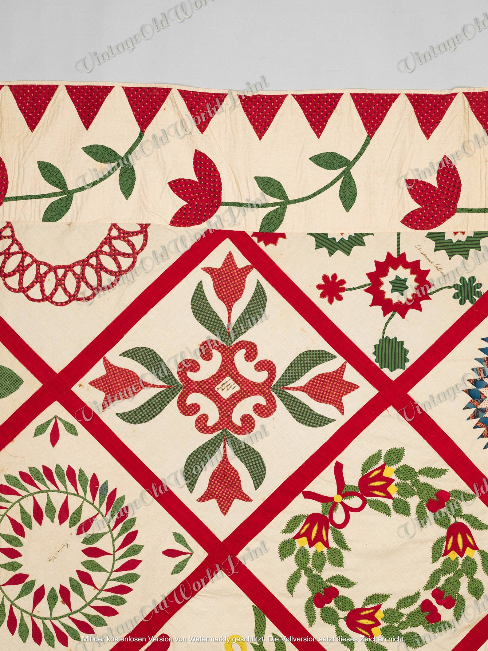 Baltimore Quilt 1845 / 19 Quilt Blocks (does Not Include Pattern ...