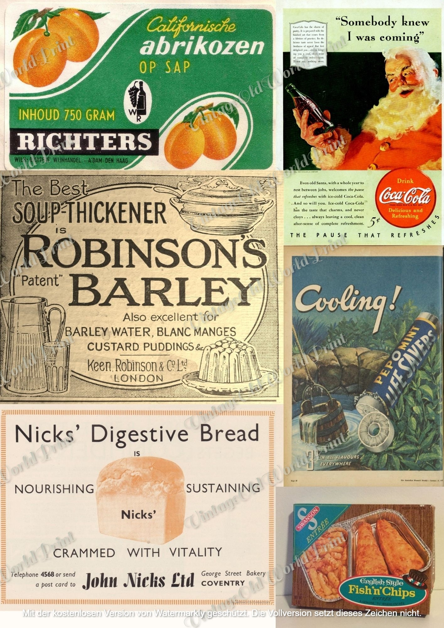 40 Images Vintage Food Advertising, Kitchen Digital Clip-art Images ...