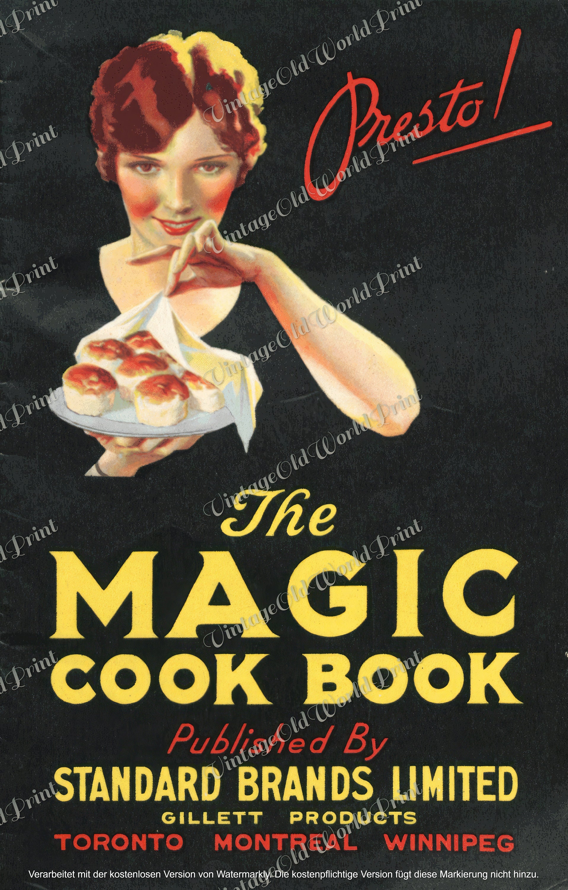 Vintage Kitchen Cake Baking Advertising, Retro Cooking Recipes, Dessert ...
