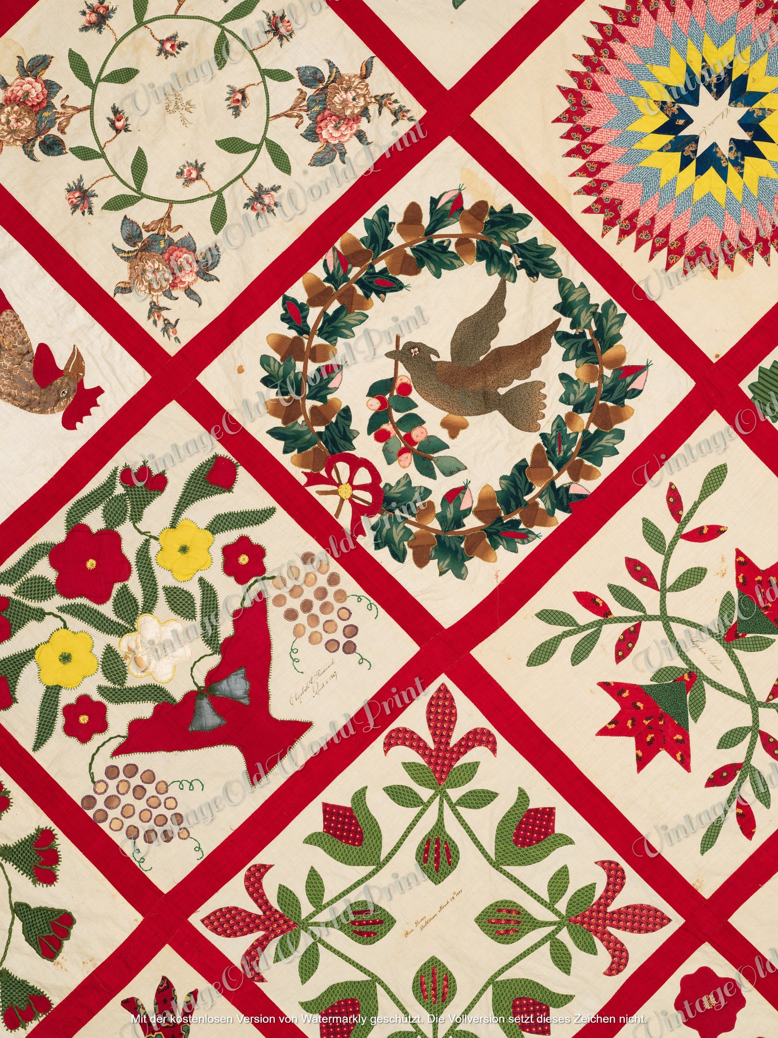 Baltimore Quilt 1845 / 19 Quilt Blocks (does Not Include Pattern ...