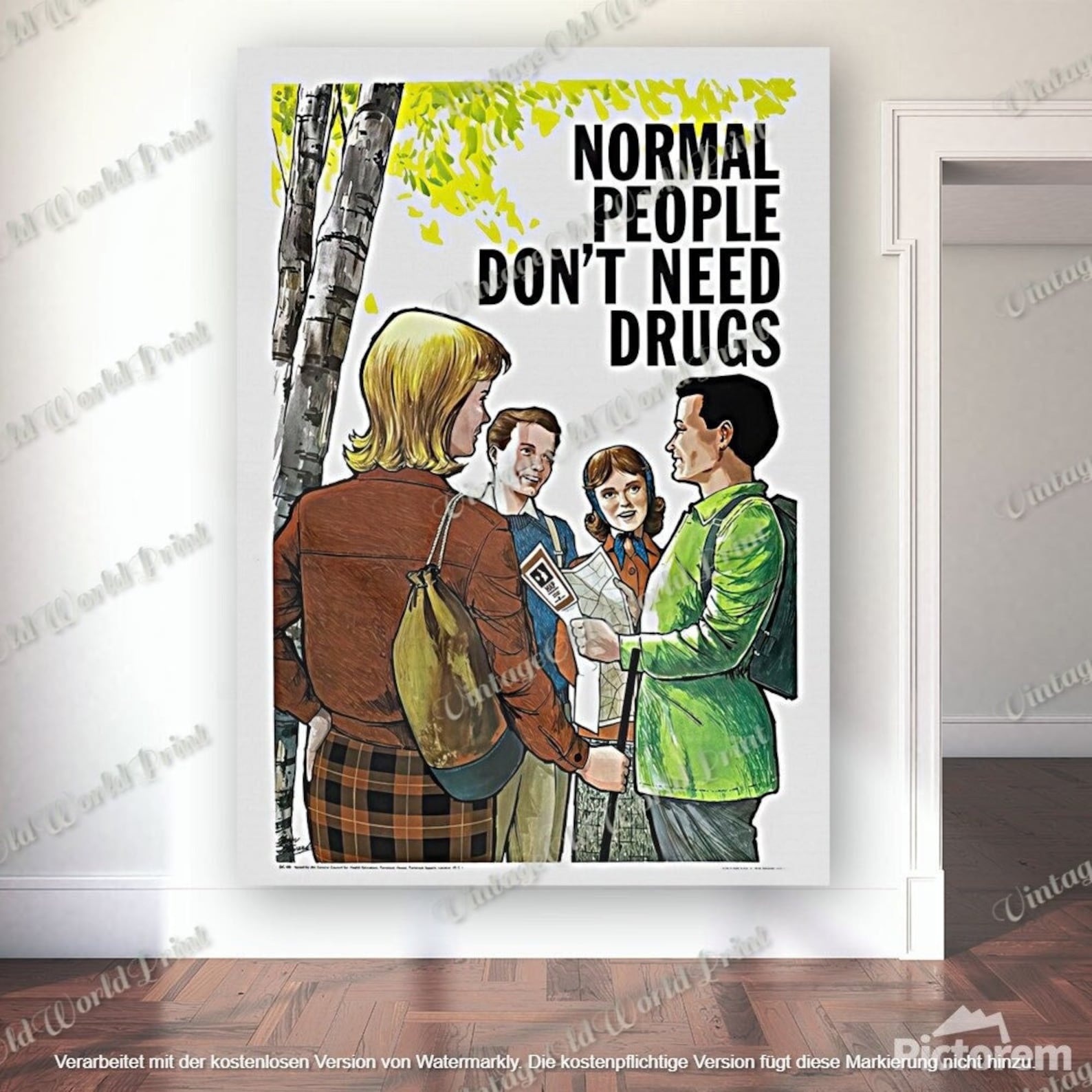 Vintage British Anti-drug Poster, Drug Education, Retro Health ...