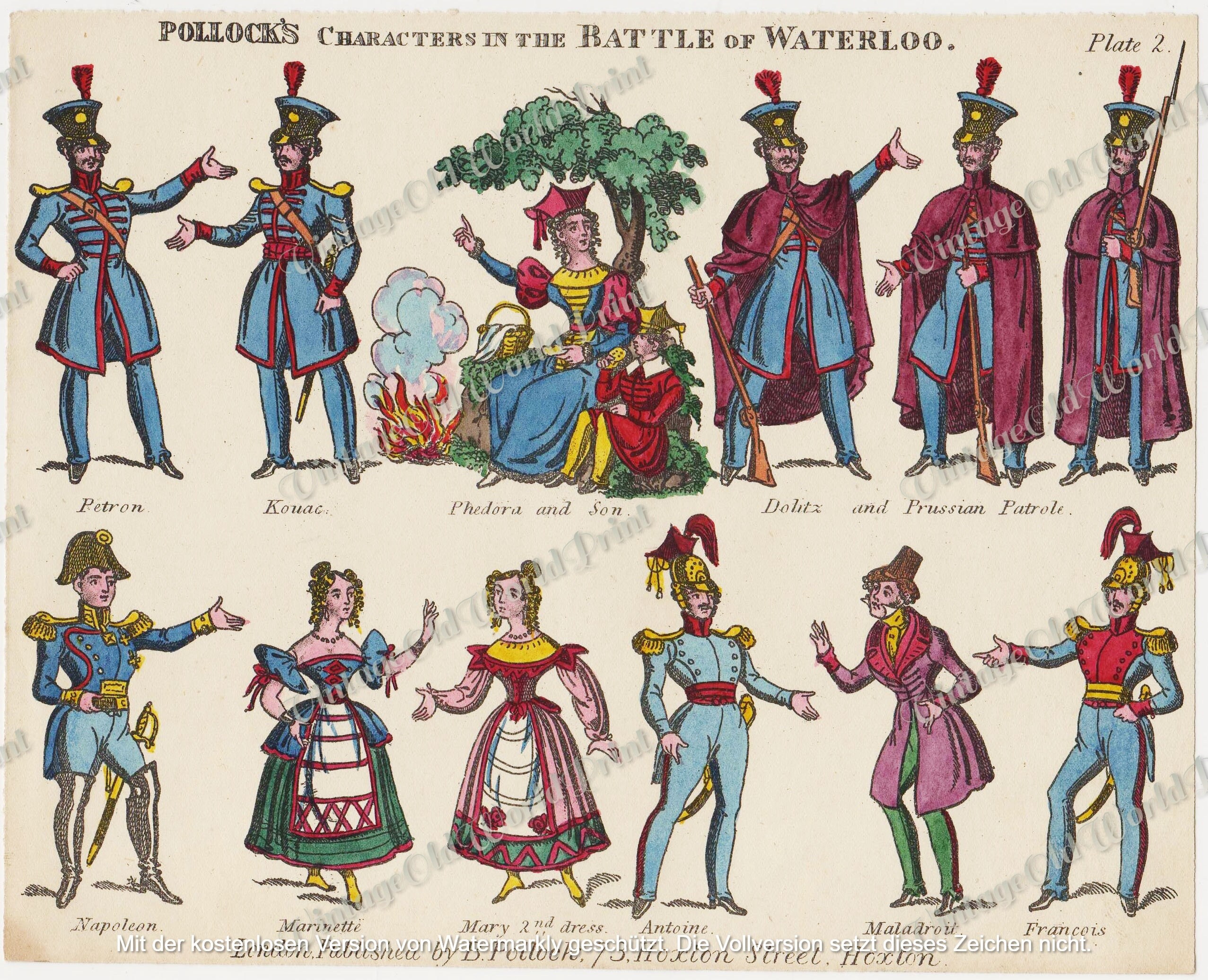 Papercraft Antique Battle of Waterloo Printable, 24 Sheets of Soldiers ...