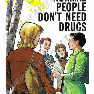 Vintage British Anti-drug Poster, Drug Education, Retro Health ...