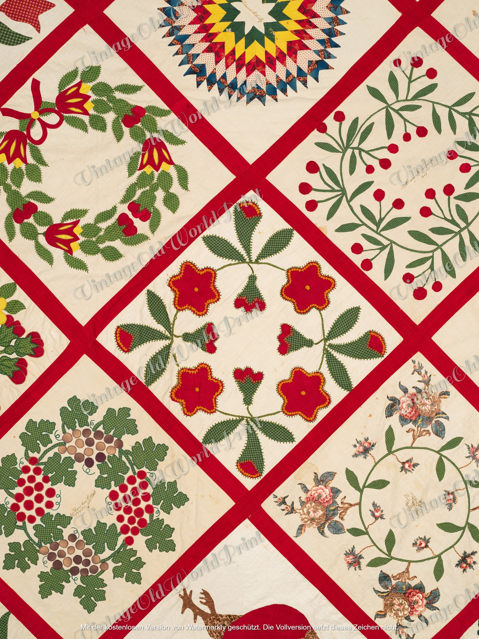 Baltimore Quilt 1845 / 19 Quilt Blocks (does Not Include Pattern ...