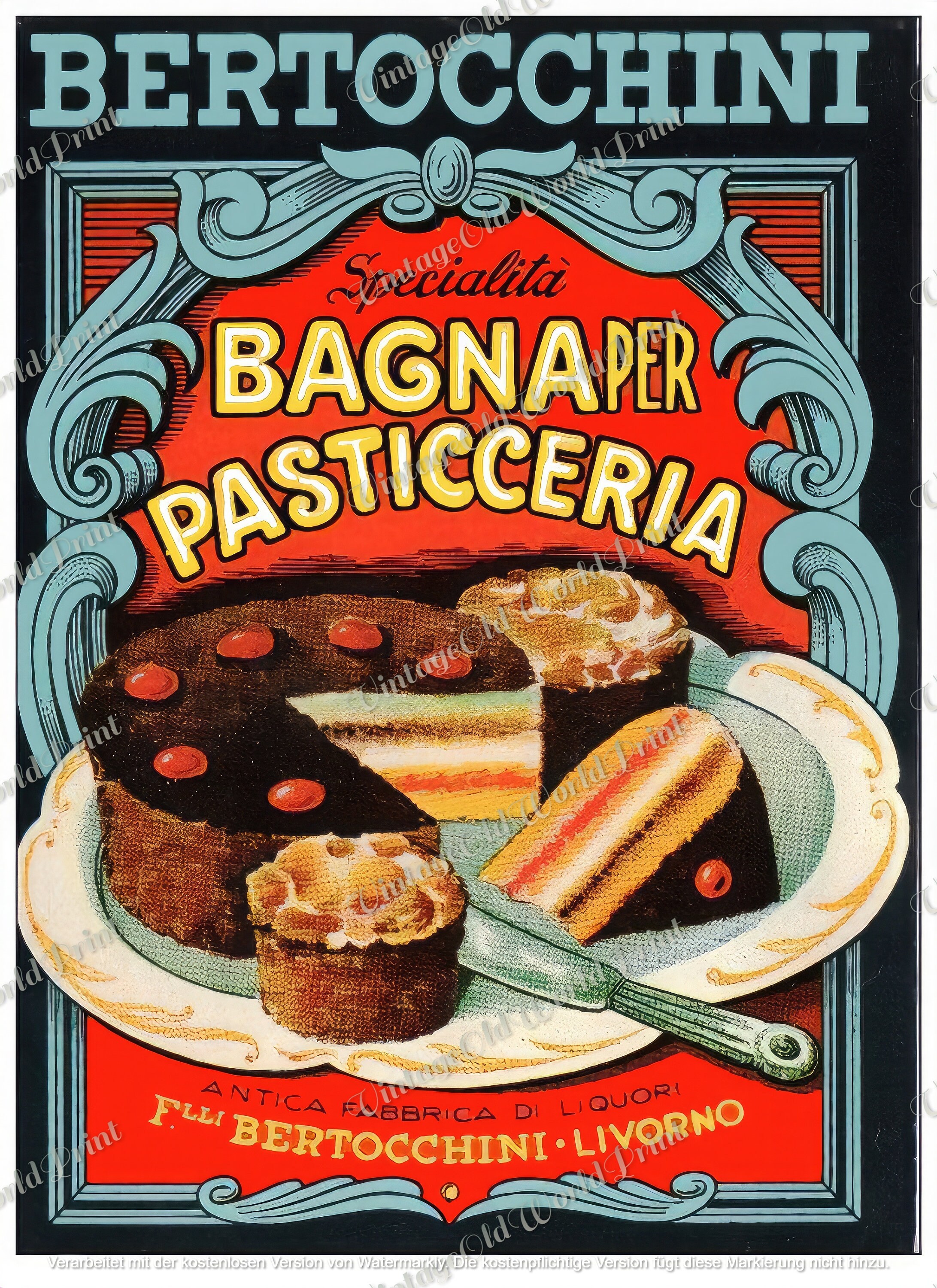 Vintage Kitchen Cake Baking Advertising, Retro Cooking Recipes, Dessert ...