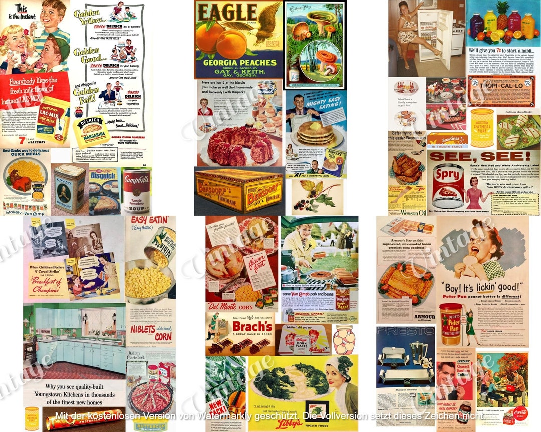 Vintage Food Snack Nostalgia Advertising, Retro Candy Ads, Vintage ...