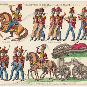 Papercraft Antique Battle of Waterloo Printable, 24 Sheets of Soldiers ...