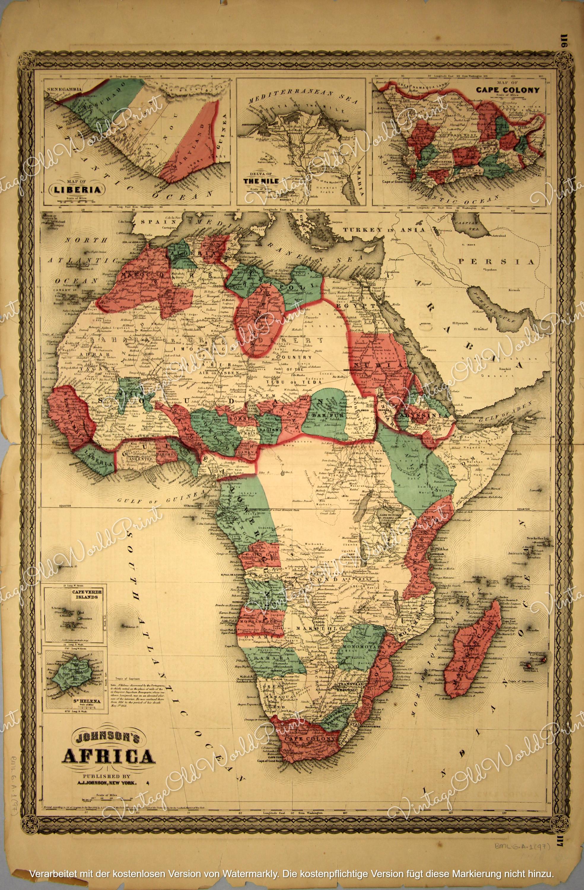 Antique Maps of Africa, Old Map Poster Download, Absolute Rare Map, Antique Africa Backgrounds ...