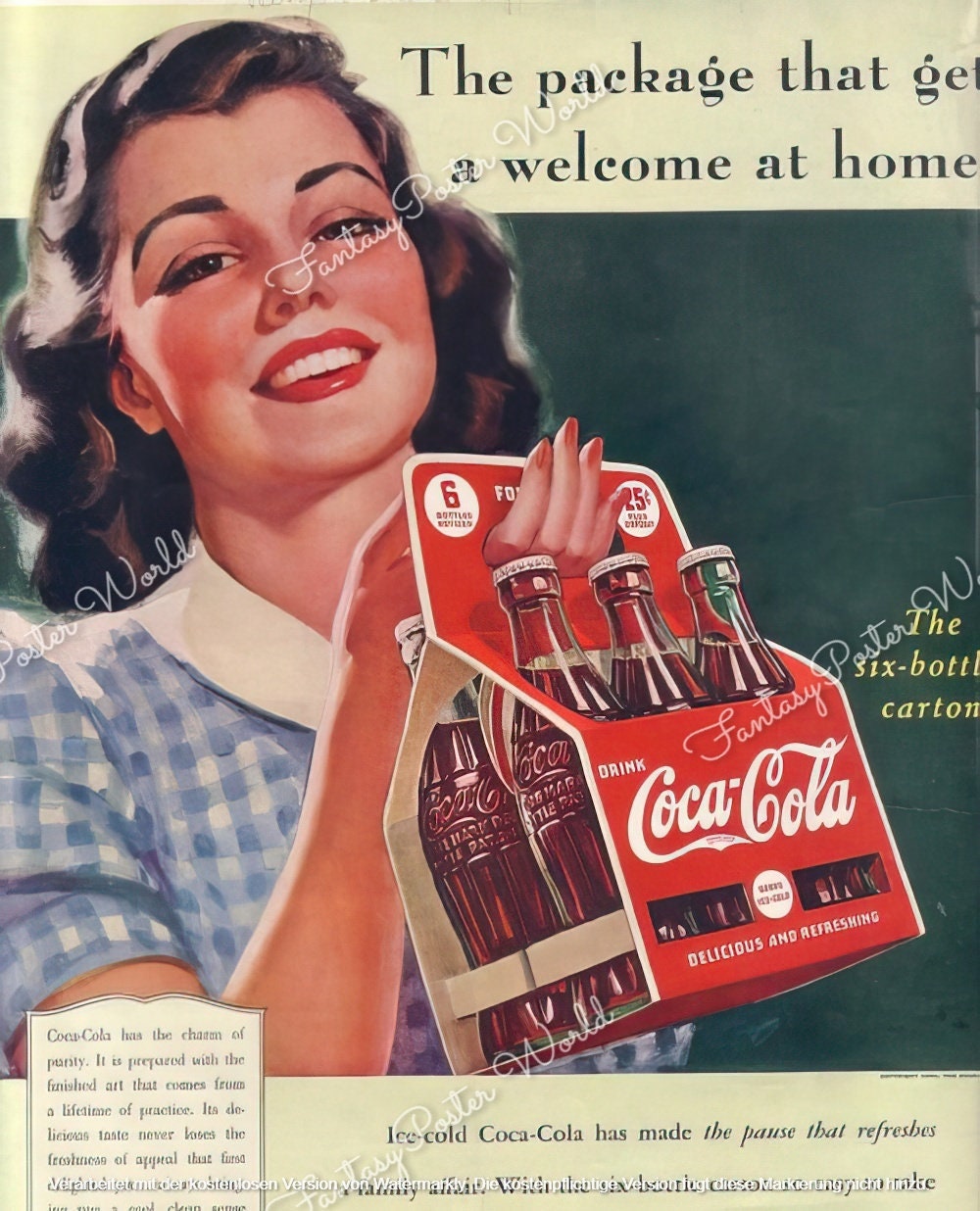 Coca-cola Advertising Vintage Magazine Ads, Illustrations Drink Retro ...