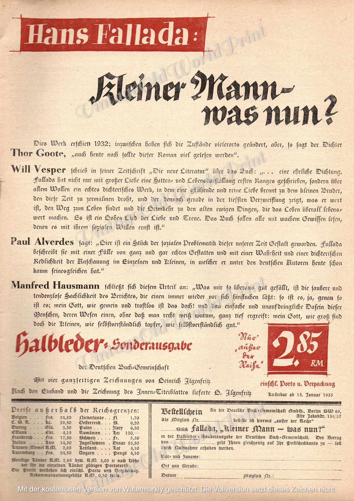 Old German Text, Vintage Magazine Pages 1935 Germany, Scrapbooking ...