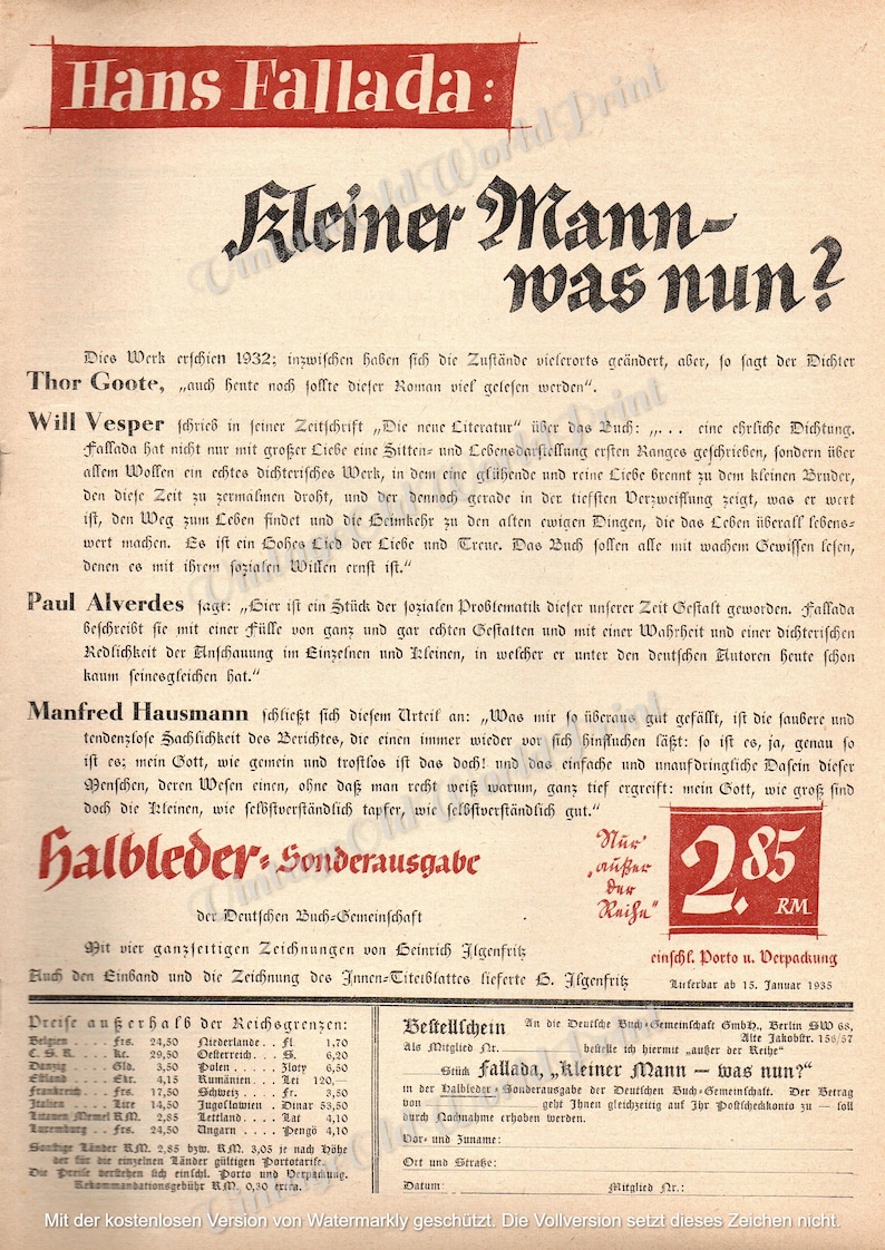 Old German Text, Vintage Magazine Pages 1935 Germany, Scrapbooking ...