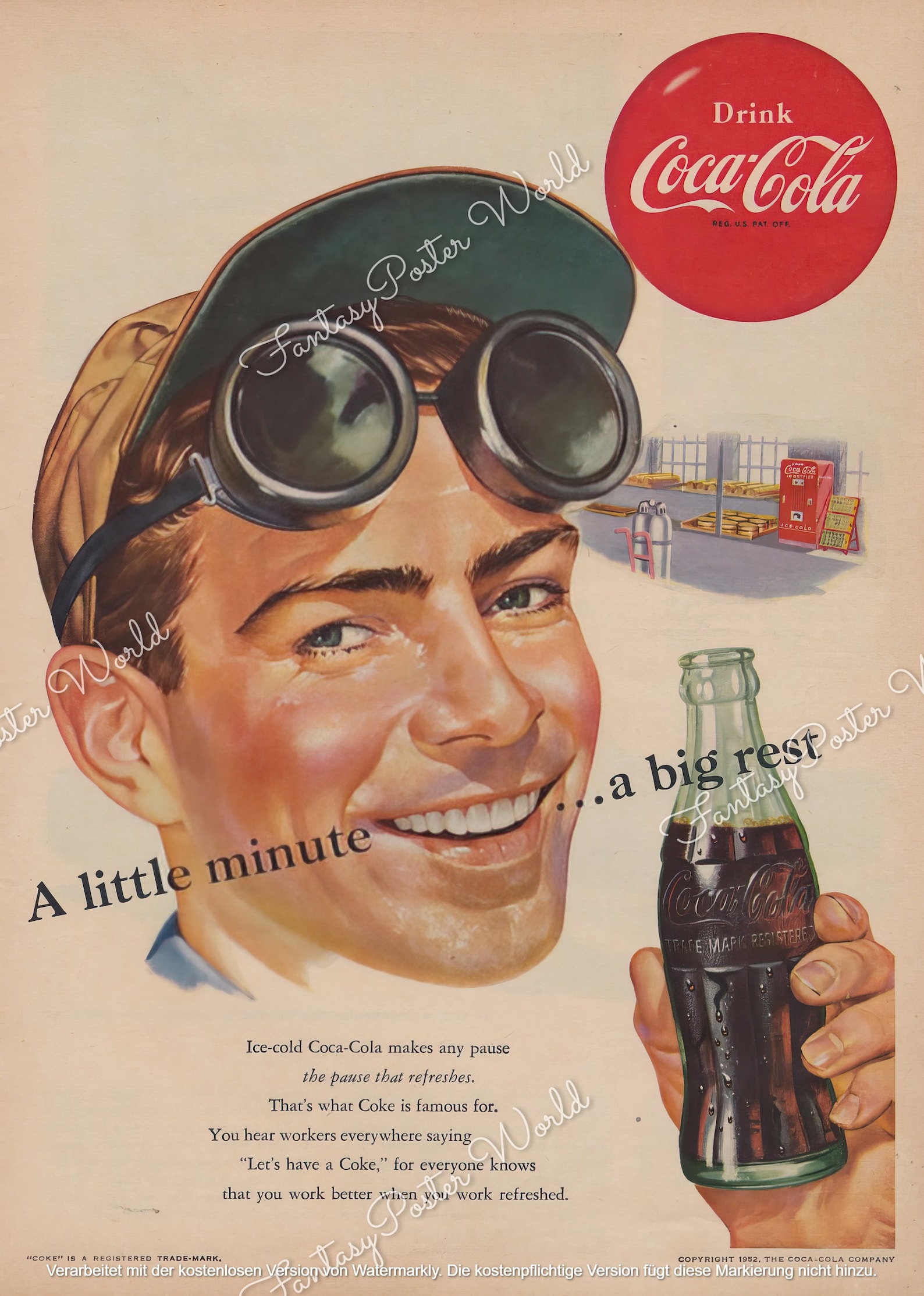 Coca-cola Advertising Vintage Magazine Ads, Illustrations Drink Retro ...