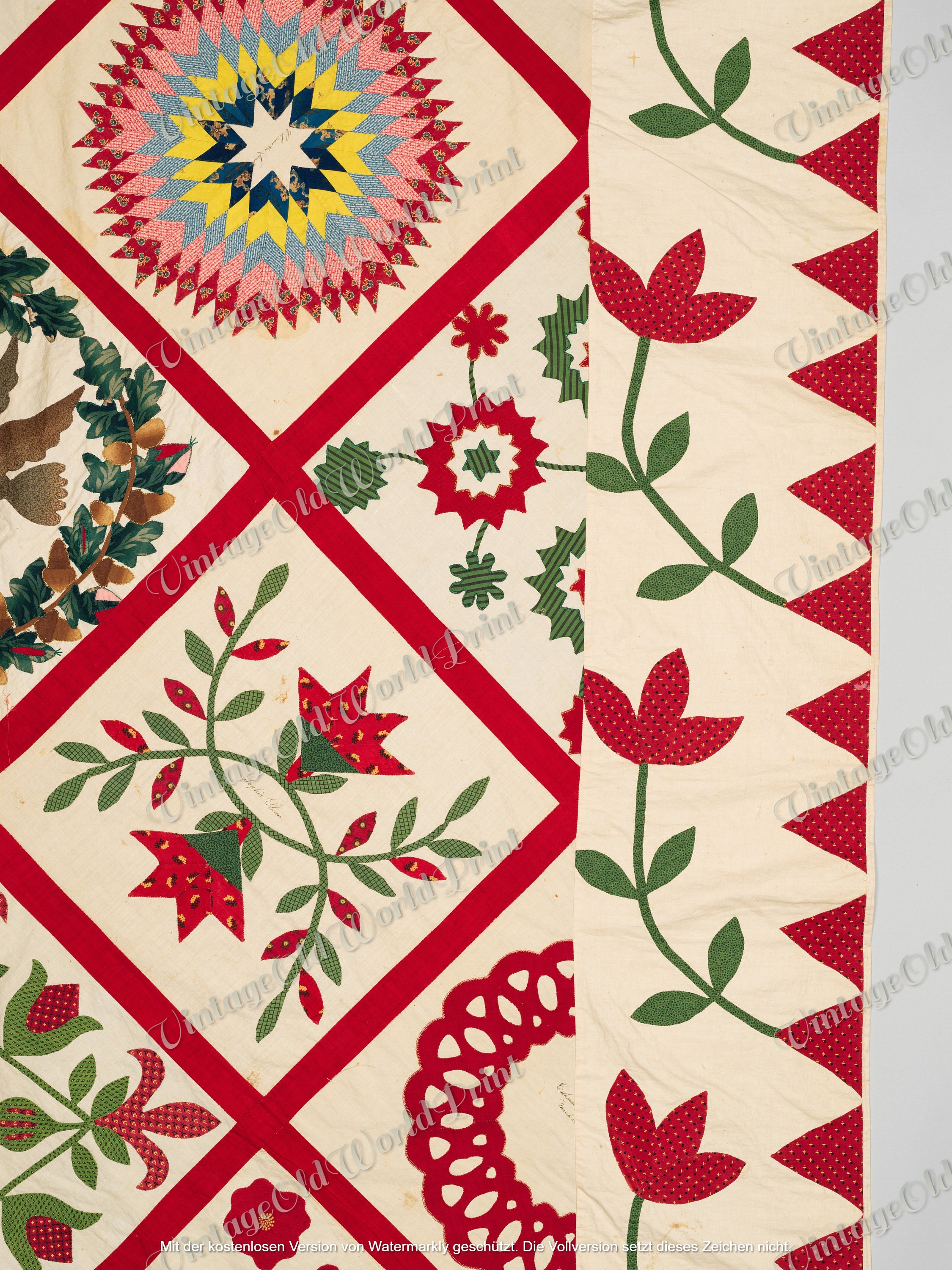 Baltimore Quilt 1845 / 19 Quilt Blocks does Not Include Pattern Vintage ...