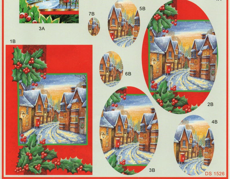 Make Your Own 3D Printable Christmas Card, Vintage Sheets for Cutting ...