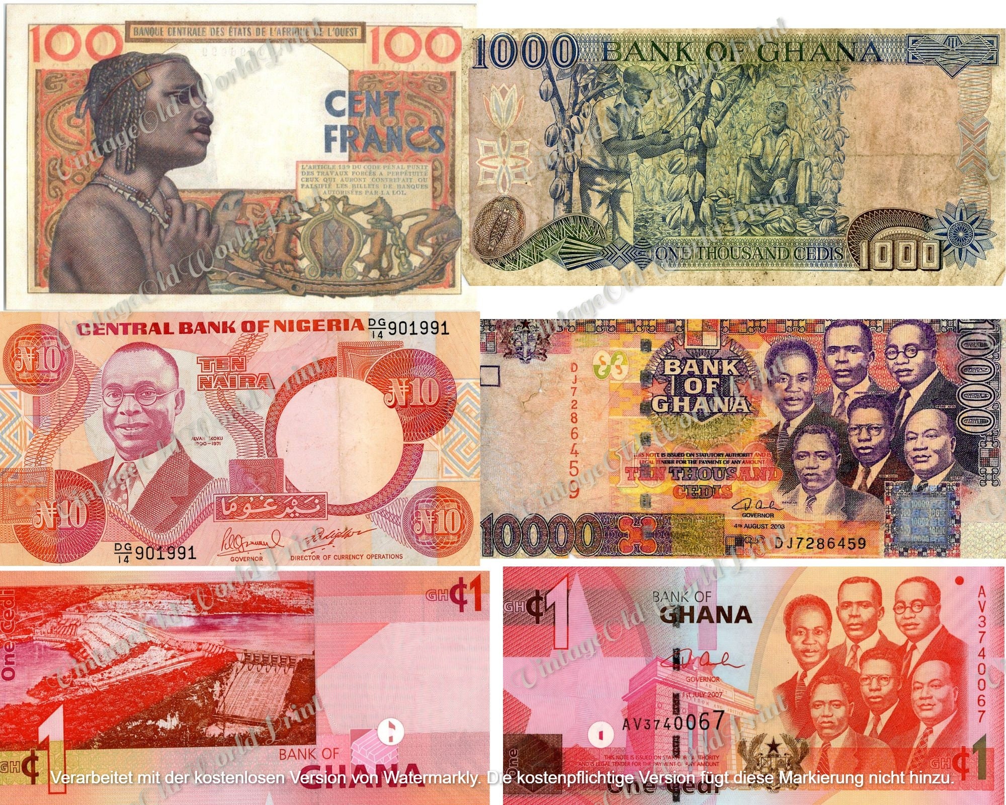 African Vintage Money 46 Files Digital JPG Format , Clip-art Images ...