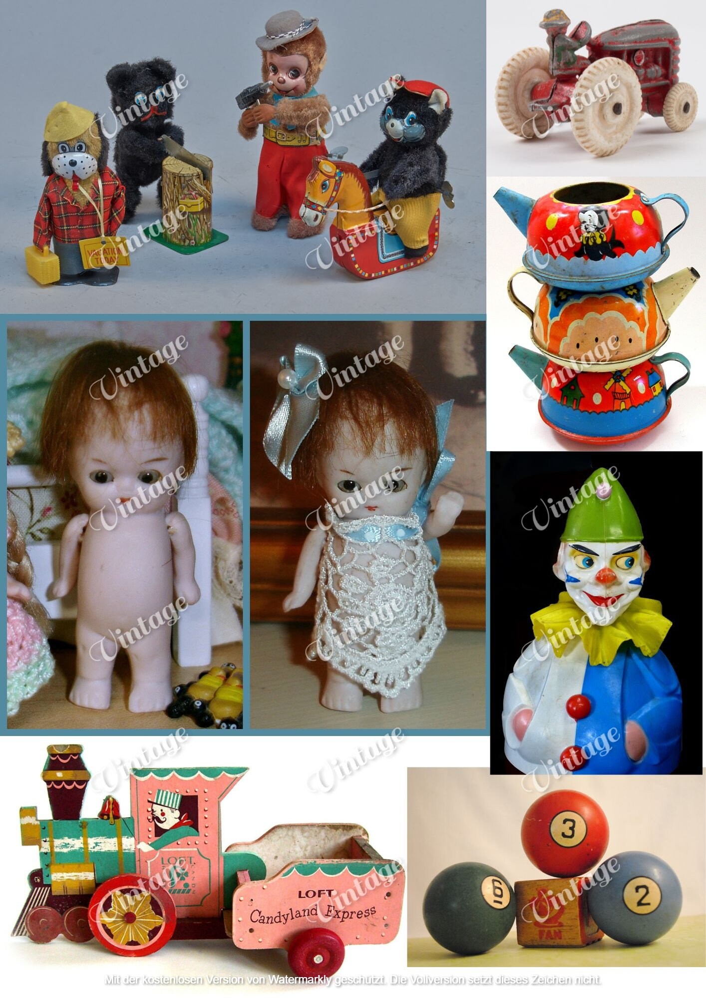 Vintage Toys Nostalgia Advertising, Digital Ephemera Clip-art Images ...