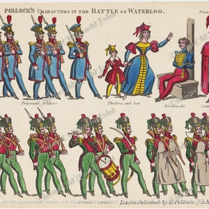 Papercraft Antique Battle of Waterloo Printable, 24 Sheets of Soldiers ...