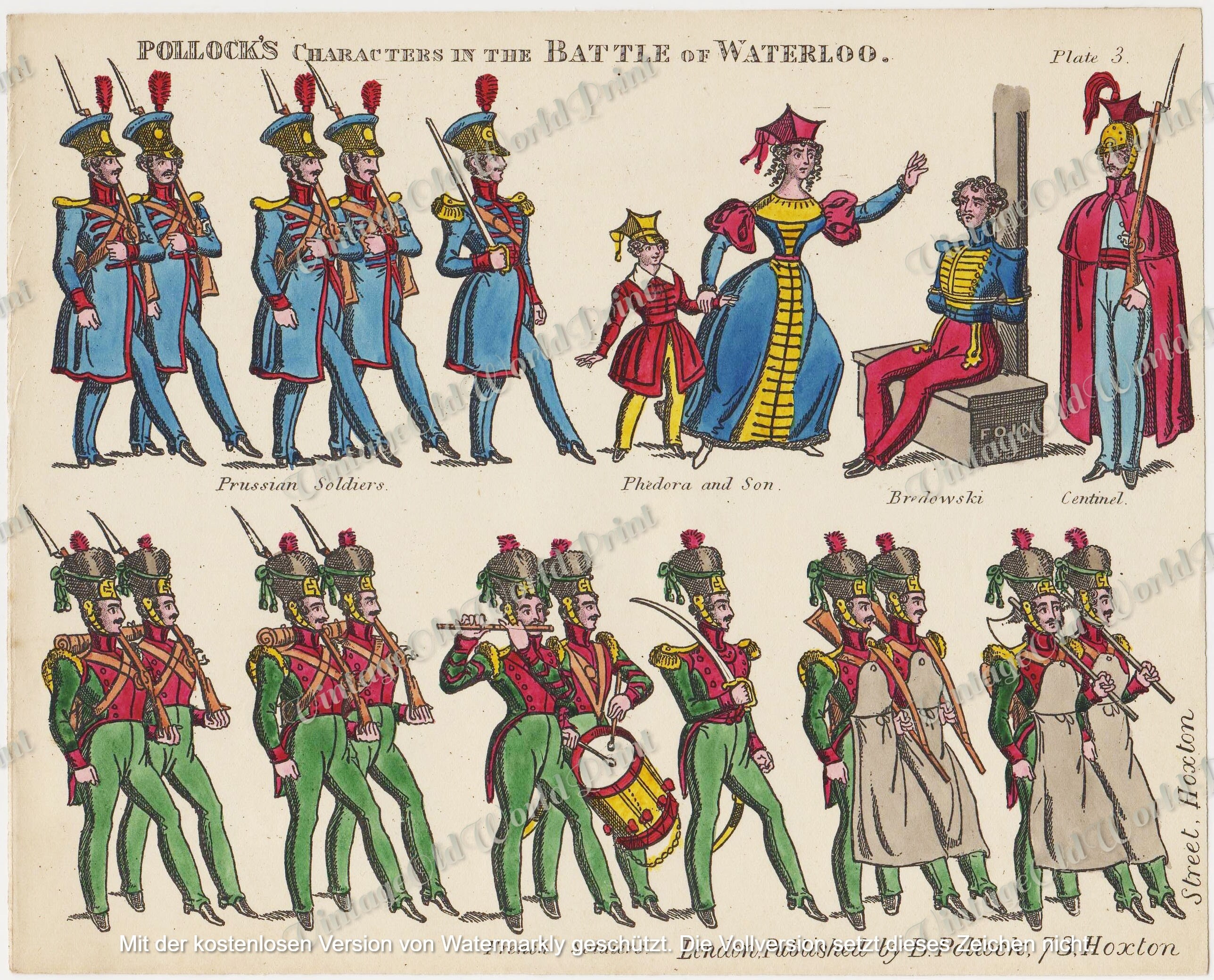 Papercraft Antique Battle of Waterloo Printable, 24 Sheets of Soldiers ...