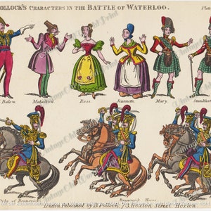 Papercraft Antique Battle of Waterloo Printable, 24 Sheets of Soldiers ...