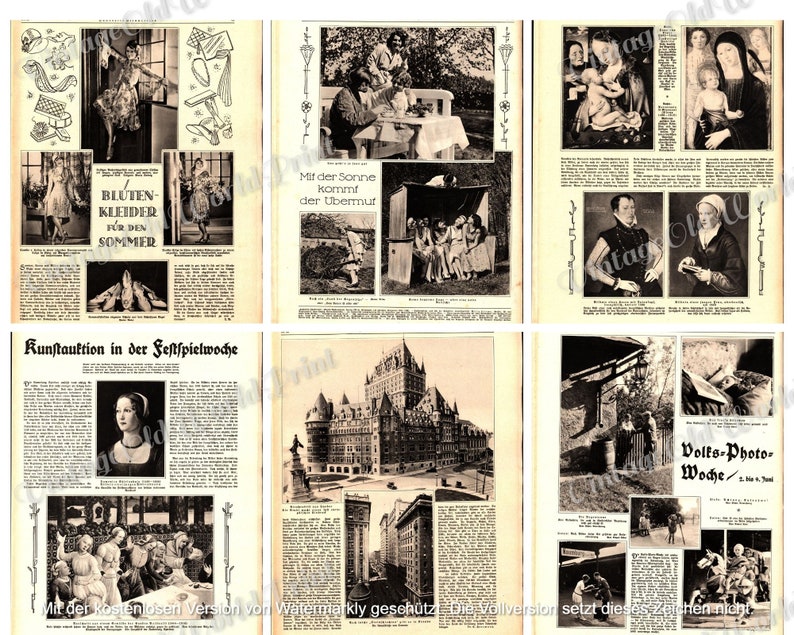 Old Germany Newspaper Magazine Download, 1929 Rare Vintage "hackebeils ...