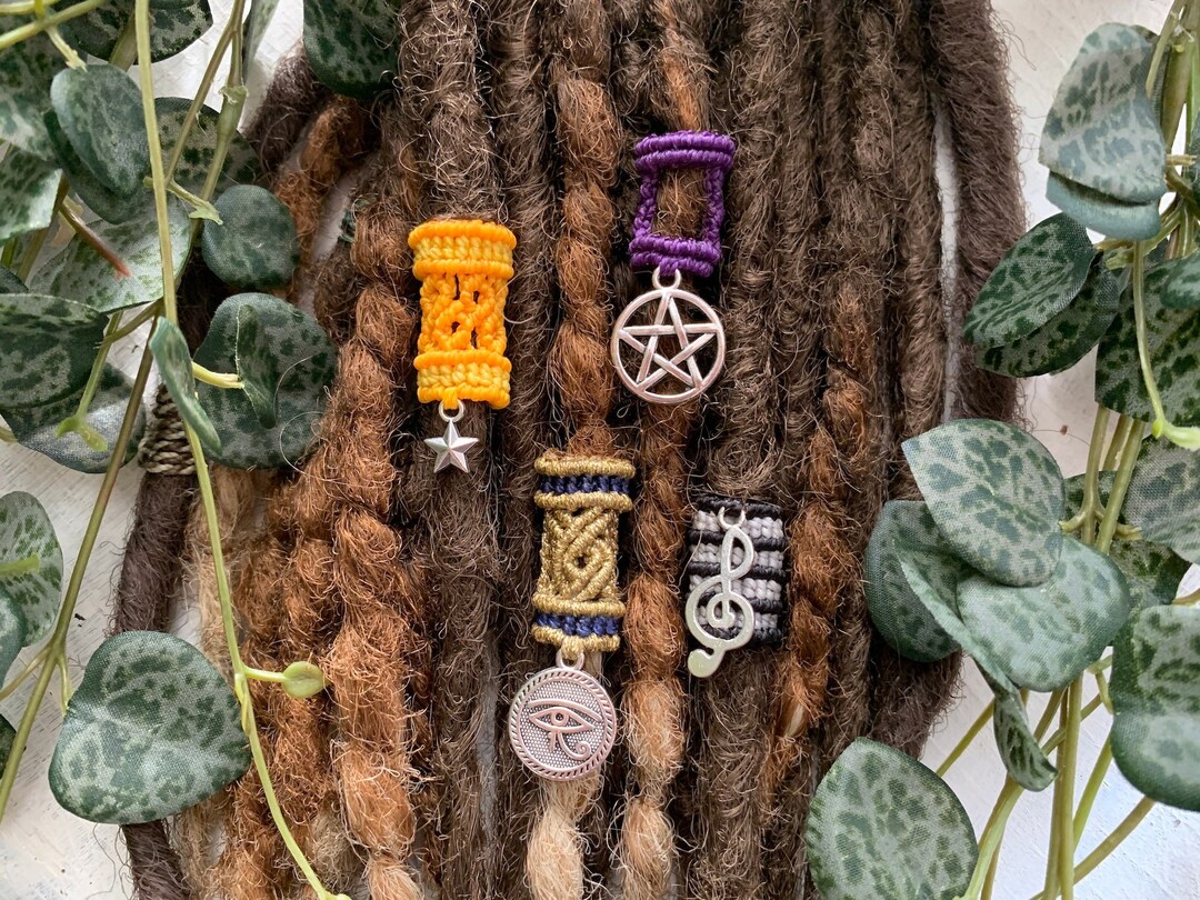 Dread Bead With Charm SYMBOLS Beard Bead Macramé Dreadlock Jewellery - Etsy