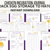 Egg Incubation Tracker Printable | Chicken Hatch Log (digital Download ...