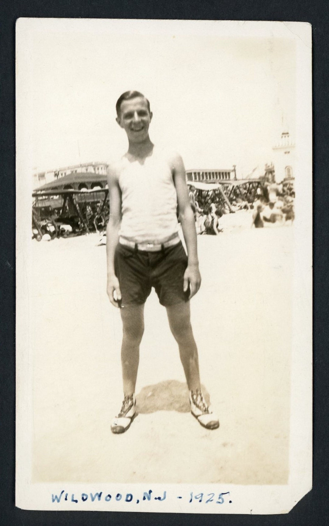 Cute Smiling Slender Man One Piece Swimsuit Original Vintage Photo ...