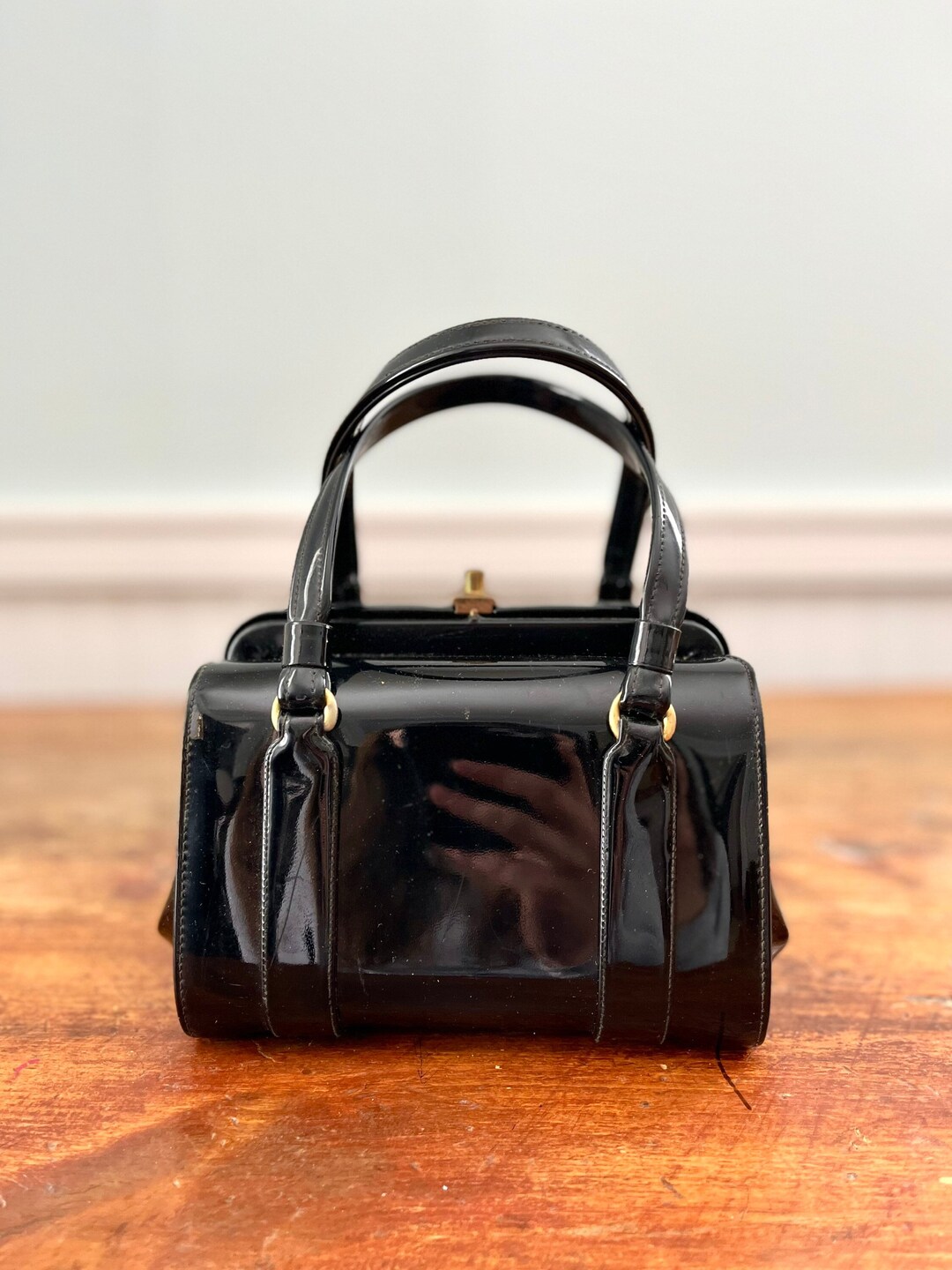 Lewis Vintage 50s Patent Leather Mini Handbag - Etsy