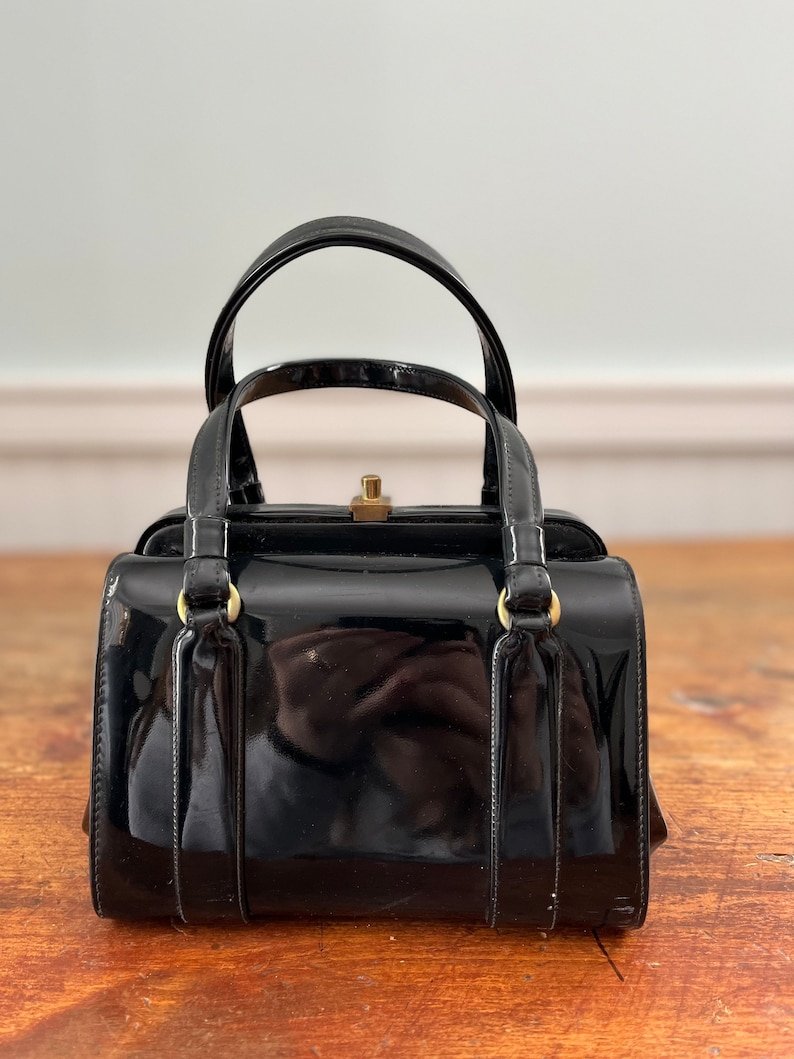 Lewis Vintage 50s Patent Leather Mini Handbag - Etsy