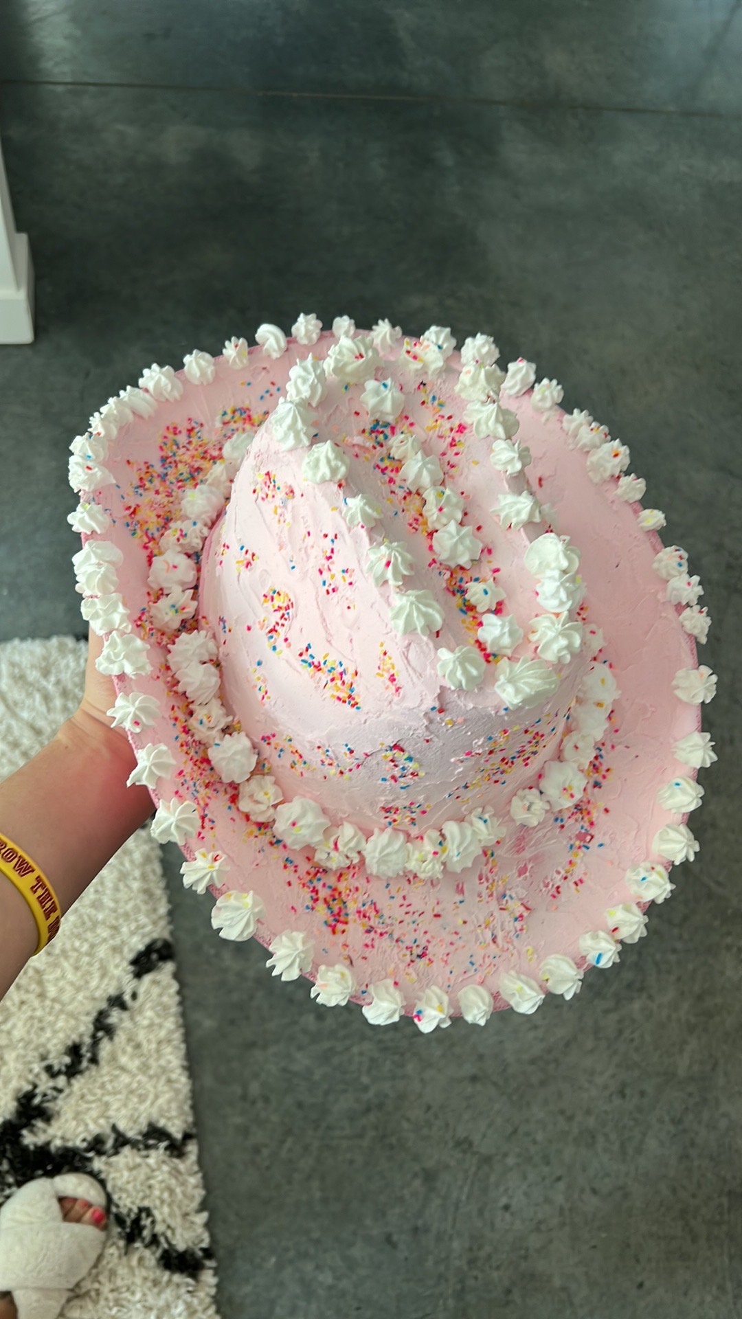 DIY KIT: Birthday Cake Cowboy Hat With Frosting and Sprinkles - Etsy