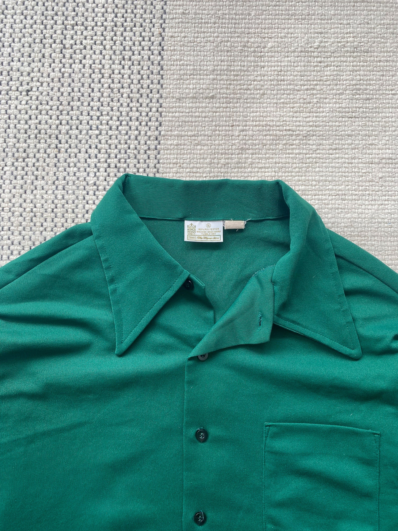 Vintage Sears Green Disco Button up Shirt Size XL - Etsy Canada