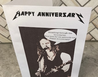 Heavy Metal Birthday Card - Metallica, James Hetfield - Etsy