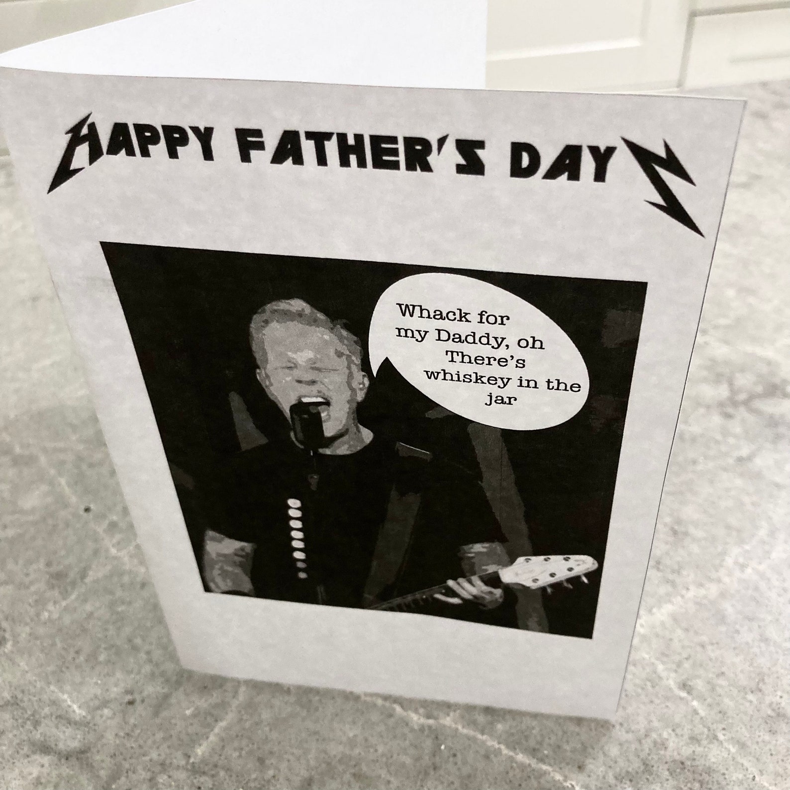 Heavy Metal Fathers Day Card - Metallica, James Hetfield, Papa Het - Etsy
