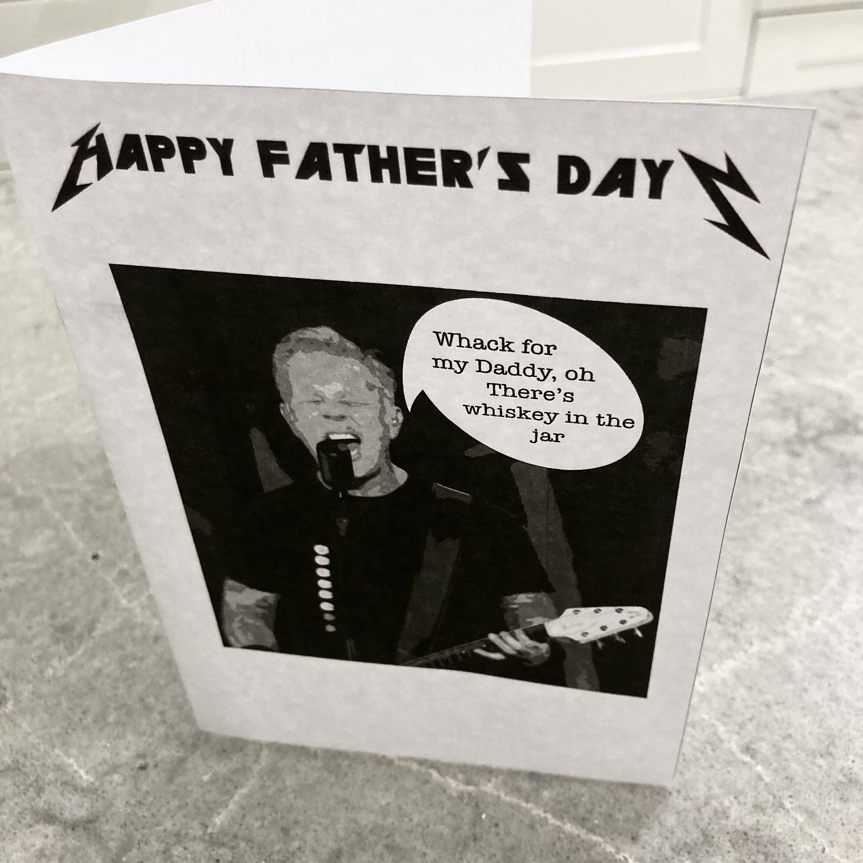 Heavy Metal Fathers Day Card - Metallica, James Hetfield, Papa Het - Etsy