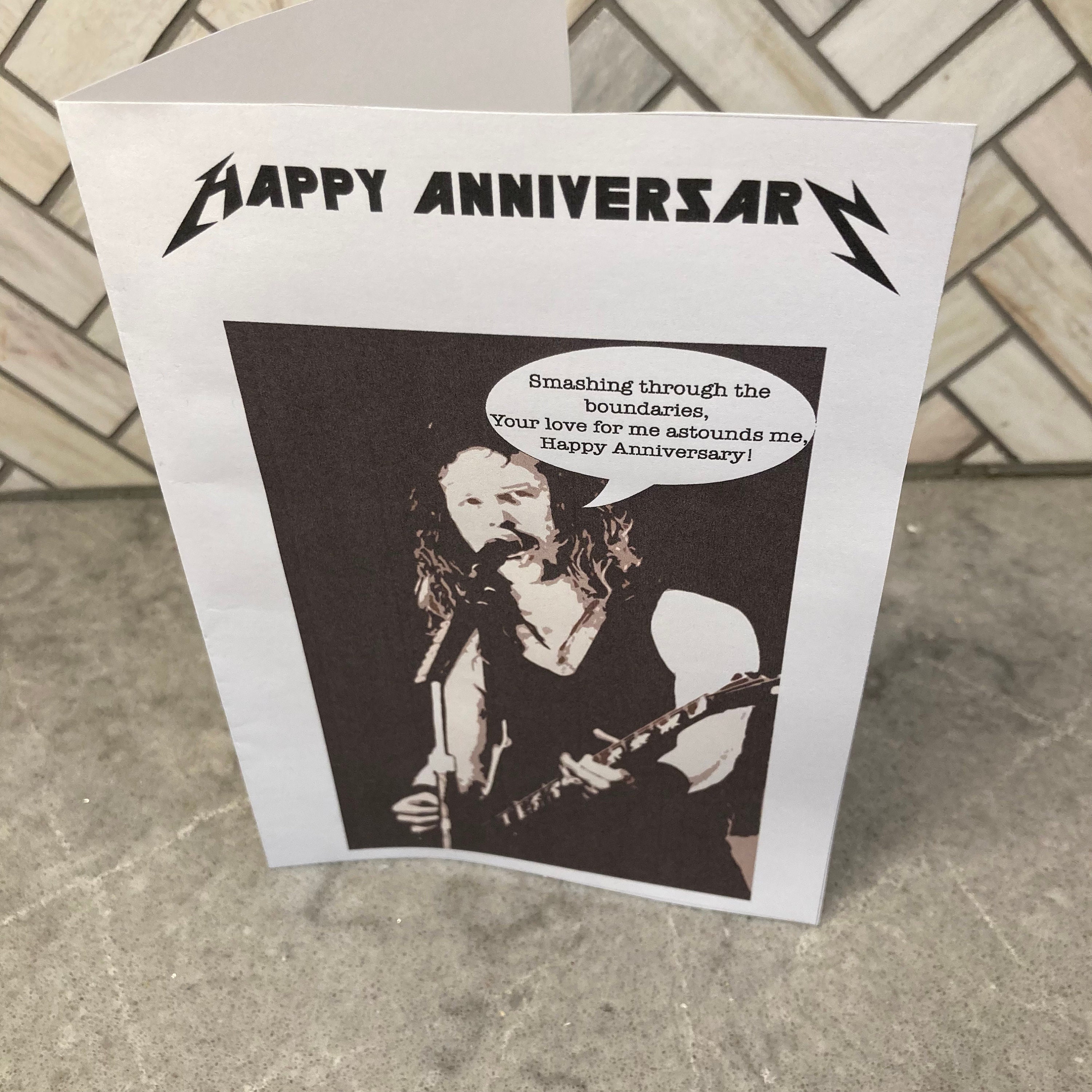 Heavy Metal Anniversary Card - Metallica, James Hetfield - Etsy