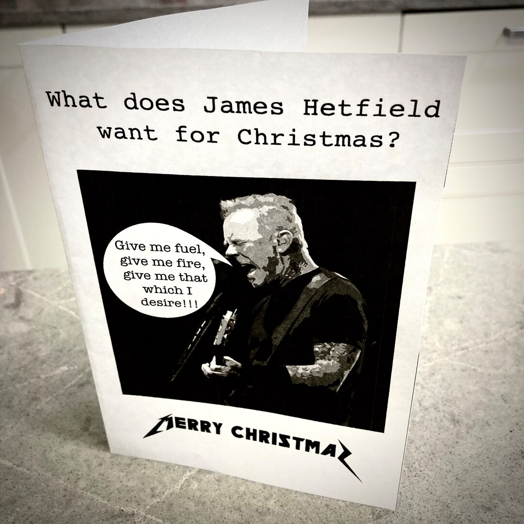 Heavy Metal Christmas Card - Metallica, James Hetfield - Etsy