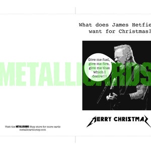 Heavy Metal Christmas Card - Metallica, James Hetfield - Etsy
