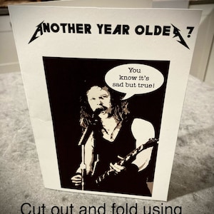 Heavy Metal Birthday Card - Metallica, James Hetfield - Etsy