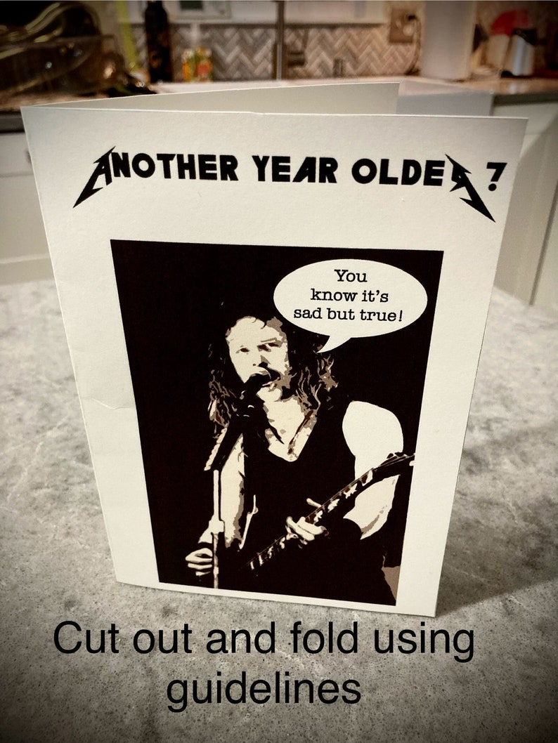 Heavy Metal Birthday Card - Metallica, James Hetfield - Etsy