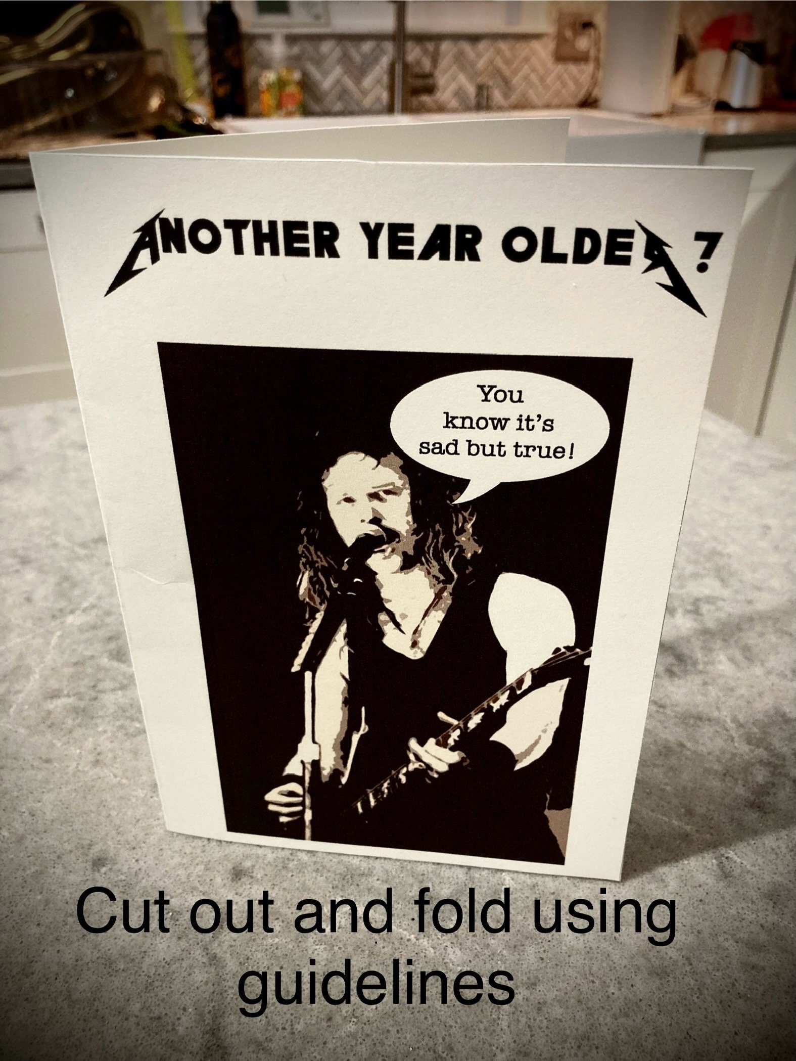 Heavy Metal Birthday Card - Metallica, James Hetfield - Etsy