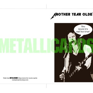 Heavy Metal Birthday Card - Metallica, James Hetfield - Etsy
