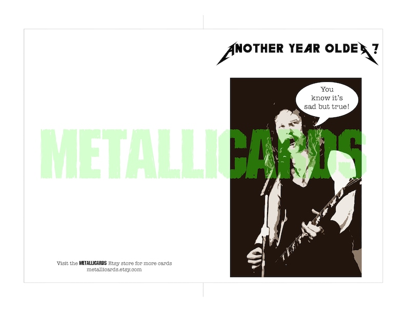 Heavy Metal Birthday Card - Metallica, James Hetfield - Etsy