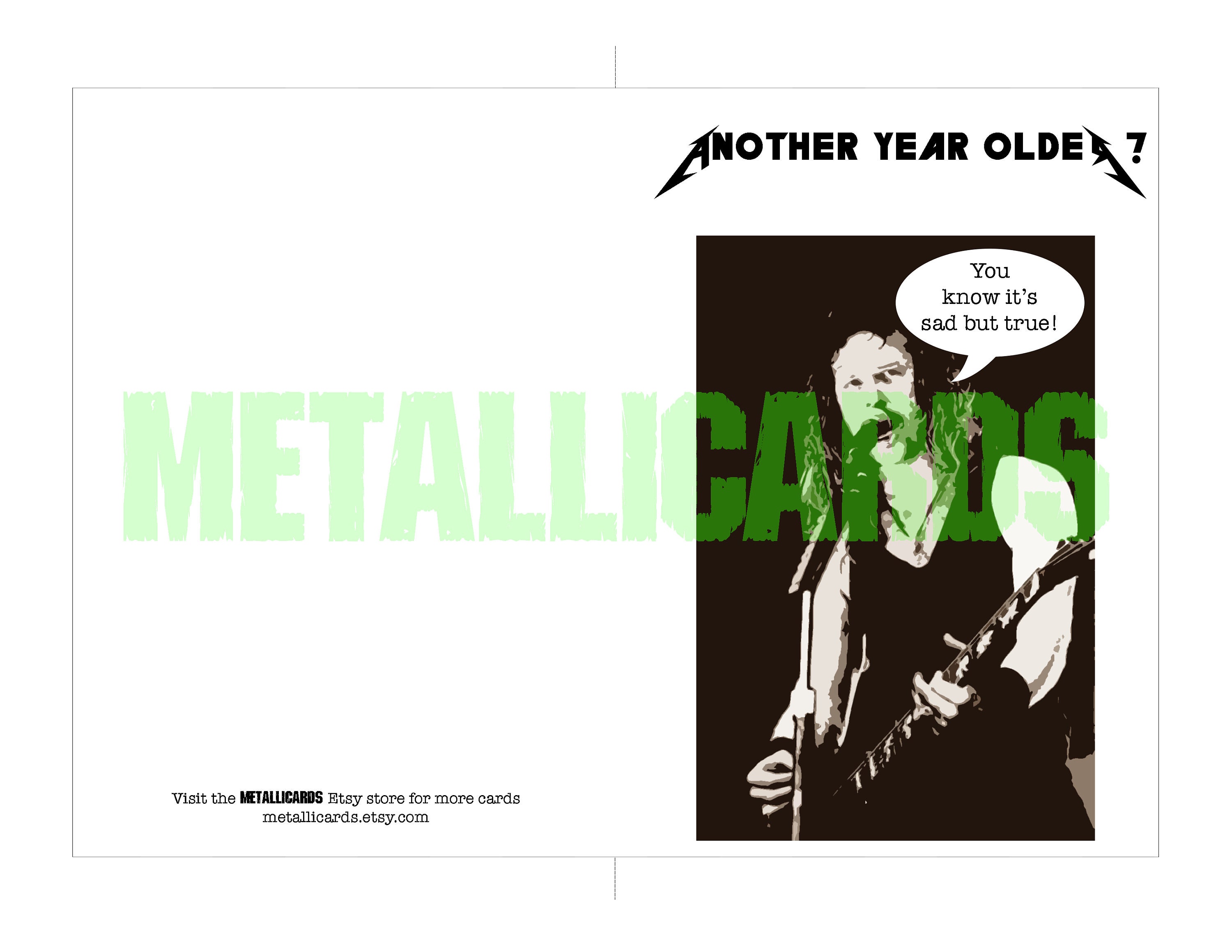 Heavy Metal Birthday Card - Metallica, James Hetfield - Etsy