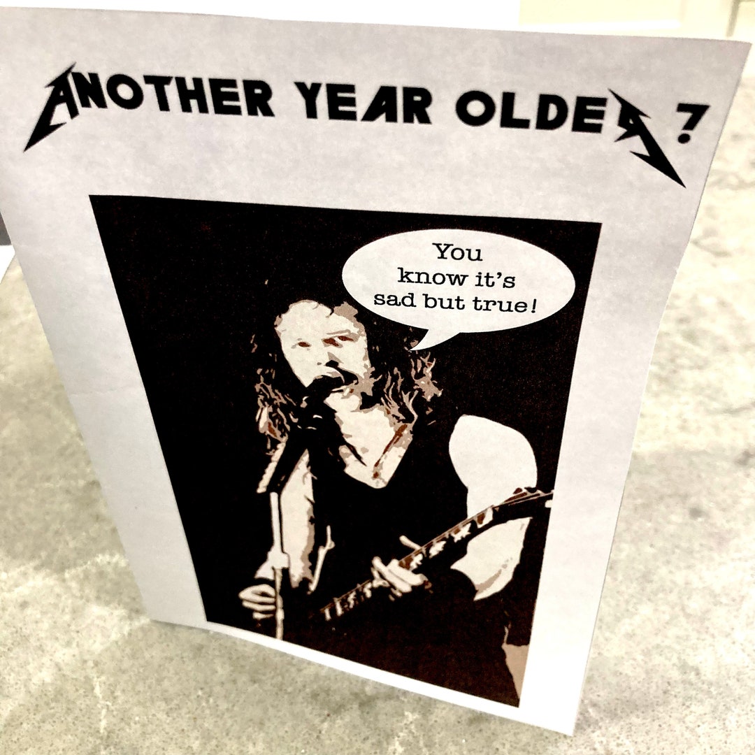 Heavy Metal Birthday Card Metallica James Hetfield - Etsy