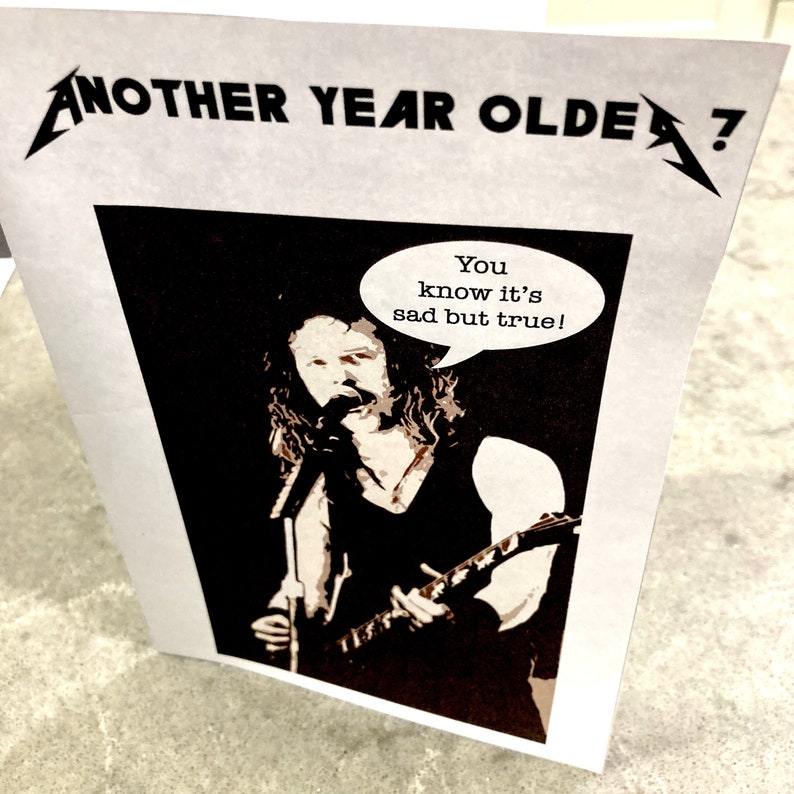 Heavy Metal Birthday Card Metallica James Hetfield - Etsy
