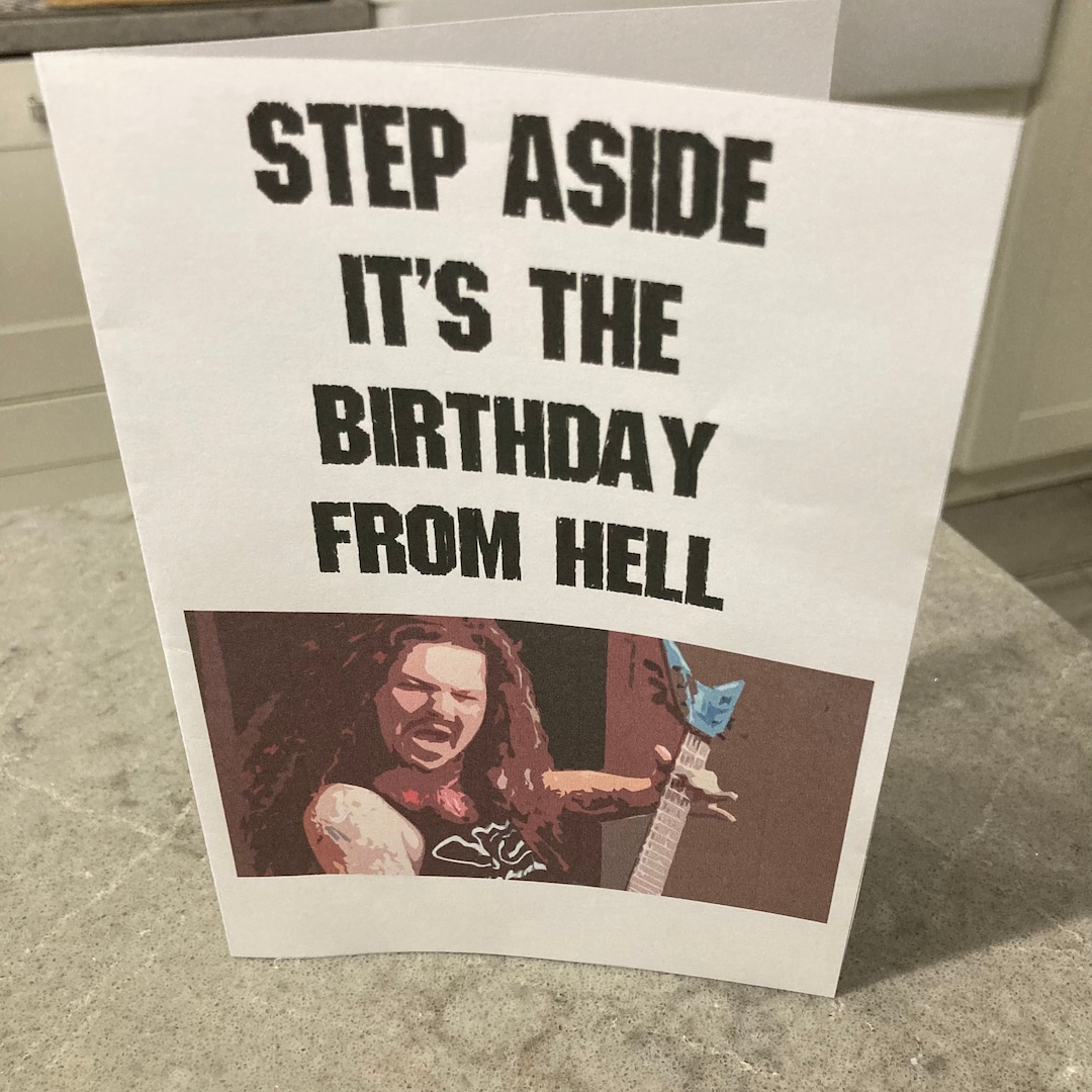 Heavy Metal Birthday Card - Pantera, Dimebag Darrell - Etsy