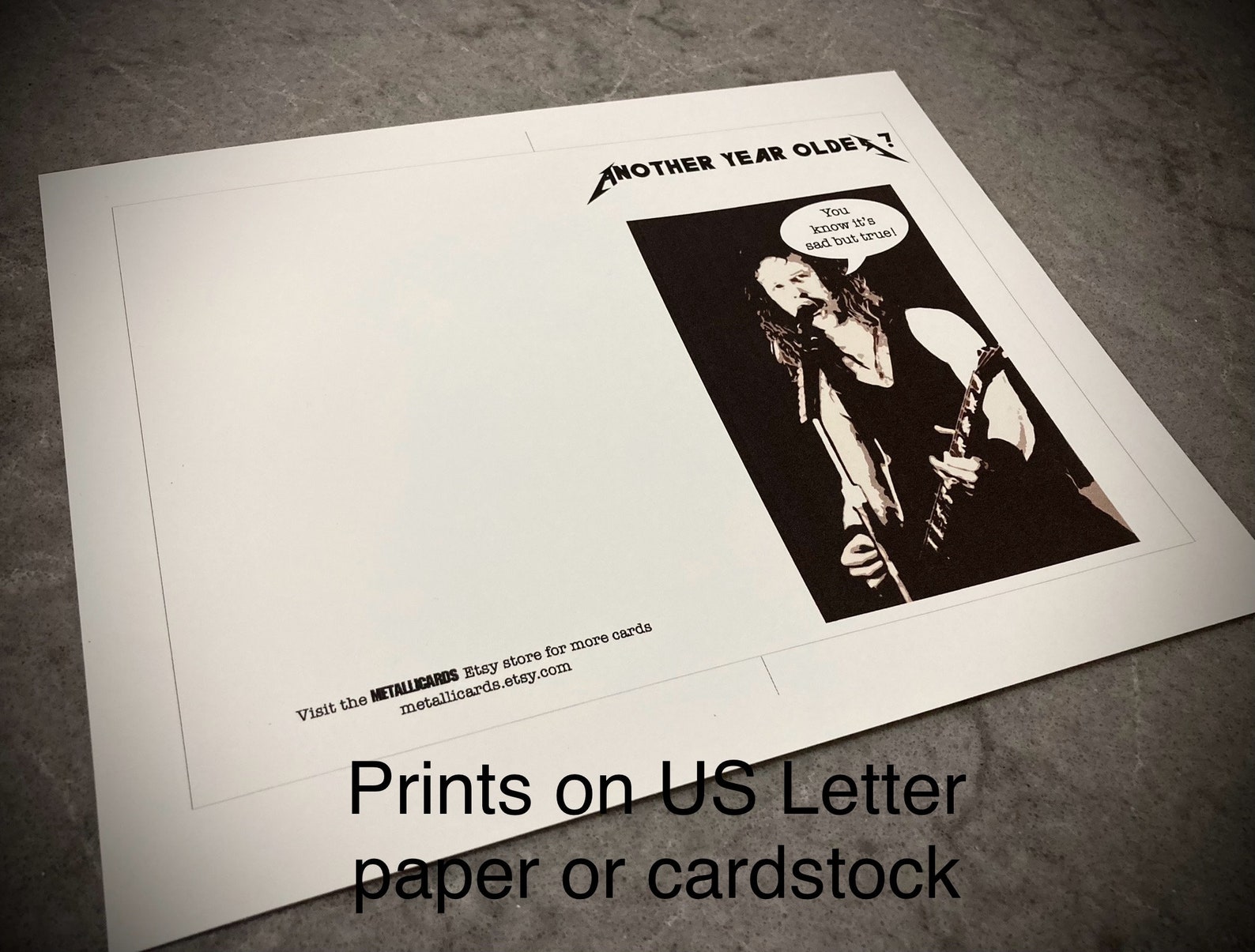 Heavy Metal Birthday Card - Metallica, James Hetfield - Etsy