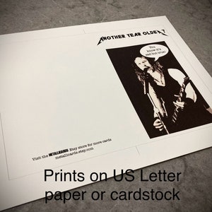 Heavy Metal Birthday Card - Metallica, James Hetfield - Etsy