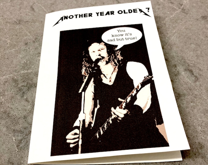 Heavy Metal Birthday Card - Metallica, James Hetfield - Etsy