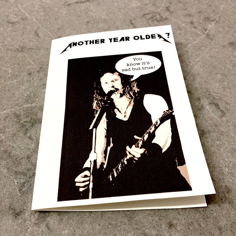 Metallica Birthday Card - Etsy